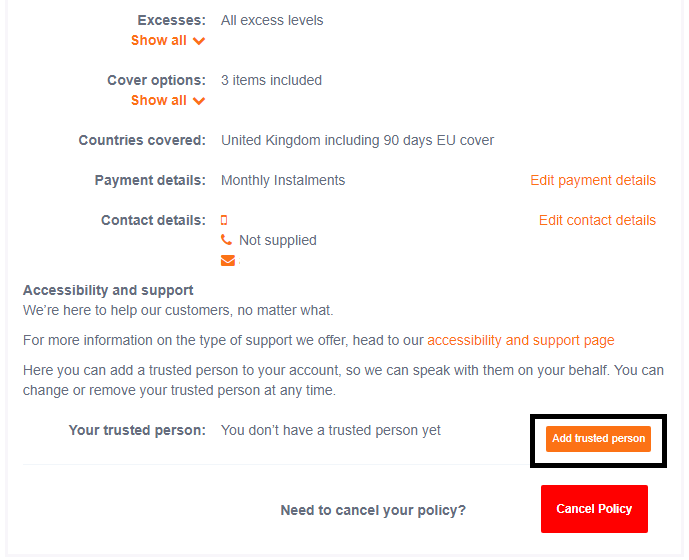 Help for non-Swiftcover Car Insurance policy holders